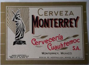 Drink Label: Moonterrey (Cervecería Cuauhtémoc Moctezuma S. A. DE C.V ...