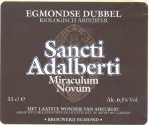 Drink Label: Sancti Adalberti Dubbel (Brouwerij Egmond, NetherlandsCol ...