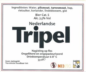 Drink Label: Nederlandse Tripel (Brouwerij Egmond, NetherlandsCol:NL ...