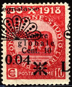 Timbre: Segnatasse "Valore Globale" Thin Font (Italie, Fiume(Postage ...