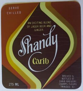 Drink Label: Shandy Carib (Carib Brewery LTD., Trinidad and TobagoCol ...