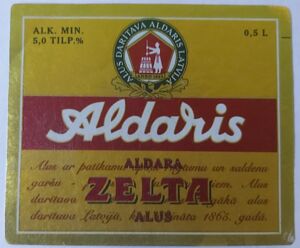 Drink Label: Aldaris Zelta (Aldaris, LatviaCol:LV-BEER-000167