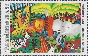 Stamp: Elephant (Thailand) (National Children's Day 1993) Mi:TH 1542,Sn ...