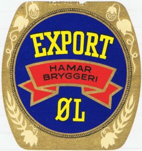 Drink Label: Export øl (Hamar Bryggeri, NorwayCol:NO-BEER-000150