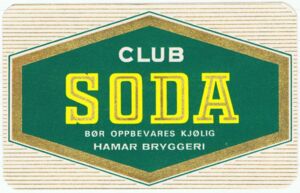 Drink Label: Club soda (Hamar Bryggeri, NorwayCol:NO-SODA-000068