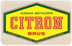 Drink Label: Citron brus (Hamar Bryggeri, NorwayCol:NO-SODA-000069