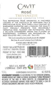 Drink Label: Cavit TreVenezie Rosé (Cavit S.C., ItalyCol:IT-WINE-000099