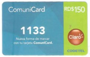 Tarjeta Telefónica: Claro 1133 Green Edge (Codetel, República ...
