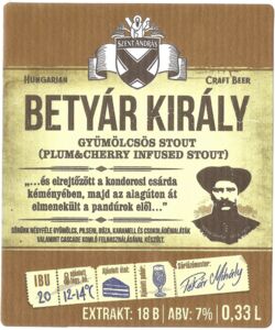 Drink Label: Betyár Király (Szent András Sörfözde, HungaryCol:HU-BEER ...