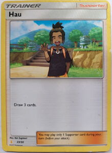 Game Card: Hau (#23) (Alolan Raichu Half-Deck) (Pokémon TCG(SM Trainer ...
