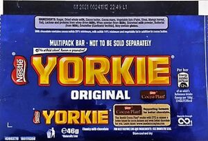 Chocolate Wrapper: Yorkie (Nestle Confectionery, United Kingdom of ...