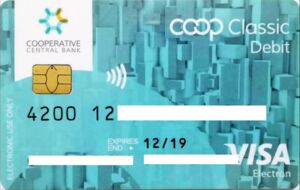 Bank Card: Cooperative Visa Electron (Coop Central Bank, CyprusCol:CY ...