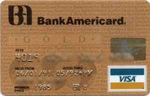 Bank Card: BankAmericard Gold (Bank of America, United States of ...