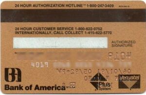 Bank Card: BankAmericard Gold (Bank of America, United States of ...