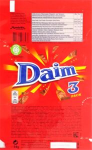 Chocolate Wrapper: Daim 3 Pack (Mondelez Sverige Production AB ...