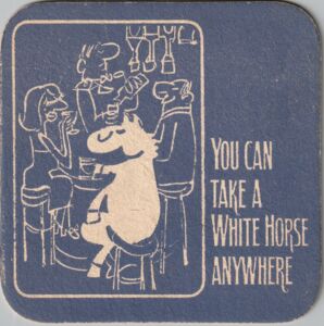 Beer Coaster: White Horse (Diageo USVI, United Kingdom of Great Britain ...