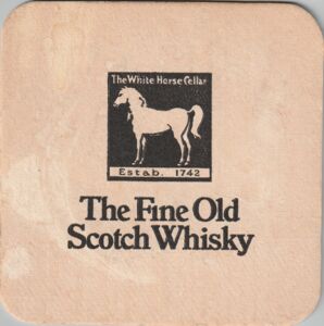Beer Coaster: White Horse (Diageo USVI, United Kingdom of Great Britain ...