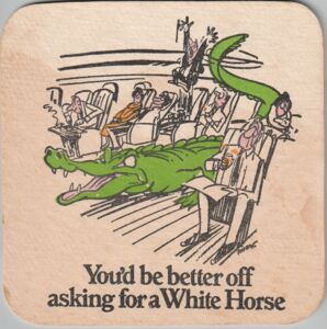 Beer Coaster: White Horse (Diageo USVI, United Kingdom of Great Britain ...