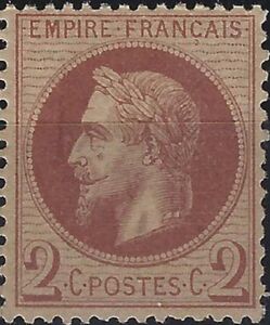 Stamp: Emperor Napoléon III (France(Emperor Napoleon III with laurel ...