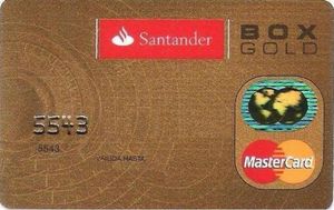 Tarjeta de Banco: Santander BOX GOLD - 2 (Banco de Santander, EspañaCol ...