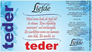 Drink Label: Teder (Brouwerij Liefde, NetherlandsCol:NL-BEER-002766 🏷️