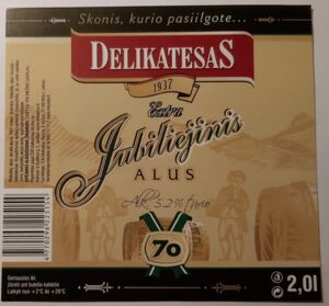 Drink Label: Delikatesas Extra Jubiejinis Alus (Brewery Rinkuskiai ...