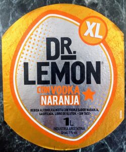 Drink Label: Dr. Lemon Naranja (Cepas Argentinas S.A, Argentina) Col:AR-ALCOP-000001