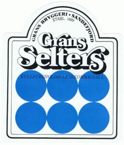 Drink Label: Grans Selters (Grans Brewery, NorwayCol:NO-SODA-000118