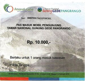 Tiket Transportasi: Car Parking at Taman Nasional Gunung Gede Pangrango (Taman Nasional Gunung ...