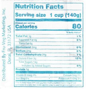 Food Label: Valley Fresh Blueberries (Fru-Veg Marketing Inc., United ...