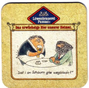 Beer Coaster: Löwenbrauerei Passau (Löwenbrauerei Passau AG, Germany ...