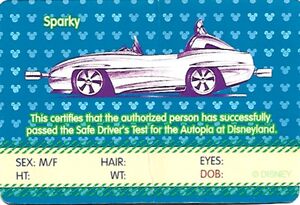 Functional Card: Disneyland Autopia - Official Driver License (Driving ...