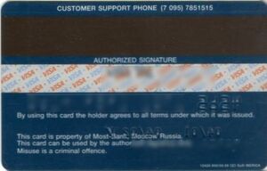 Bank Card: Most-Bank (Most-Bank, RussiaCol:RU-VI-1961.03