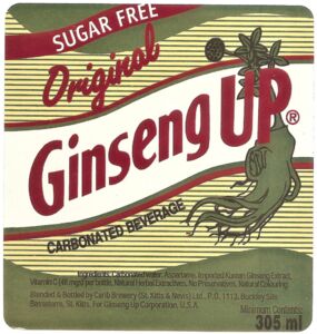 Drink Label: Ginseng UP (St.Kitts Breweries Ltd, Saint Kitts and ...