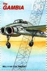 Stamp: Bell X-14A VTOL Aircraft (Gambia(30th Anniversary of First ...