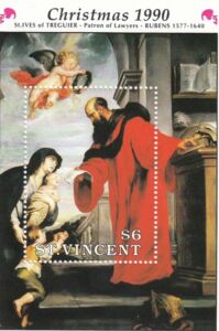 Stamp: St. Ives of Treguier (Saint Vincent and The Grenadines(Paintings ...