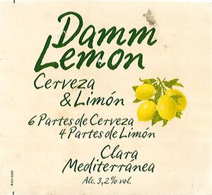 Etiqueta de bebida: Damm Lemon (S.A. Damm Fábrica de Cerveza, España ...