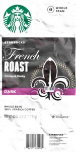 Food Label: Starbucks French Roast (Starbucks Coffee Co., United States ...