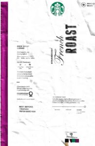 Food Label: Starbucks French Roast (Starbucks Coffee Co., United States ...