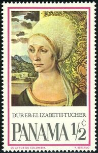 Stamp: Elizabeth Tucher, Albrecht Dürer (1471-1528) (Panama(Paintings ...