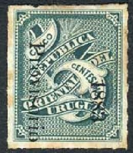Stamp: Overprint in black "1883 Provisorio" on Issue of 1877 (Uruguay ...