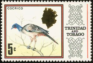 Stamp: Cocrico (Ortalis ruficauda) (Trinidad and Tobago(Pictorial ...