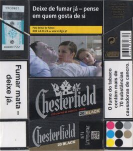 Cigarette Pack: Chesterfield black (PortugalCol:PT-CT-0135