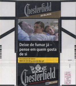 Cigarette Pack: Chesterfield black (PortugalCol:PT-CT-0135