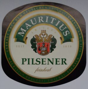 Drink Label: Mauritius Pilsener (Mauritius Brauerei Zwickau GmbH ...