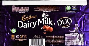 Chocolate Wrapper: Cadbury Dairy Milk Duo (Mondelez UK Production Ltd ...