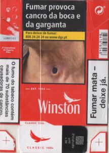 Cigarette Pack: Winston 100's (PortugalCol:PT-CT-0142
