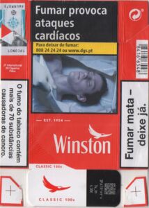 Cigarette Pack: Winston 100's (PortugalCol:PT-CT-0144
