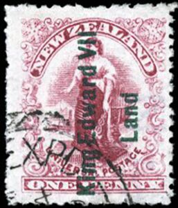Stamp: Zeelandia Overprinted King Edward VII Land in Green (Ross ...
