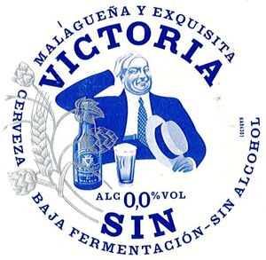 Etiqueta de bebida: Victoria 0,0 Sin (Cervezas Victoria, EspañaCol:ES ...